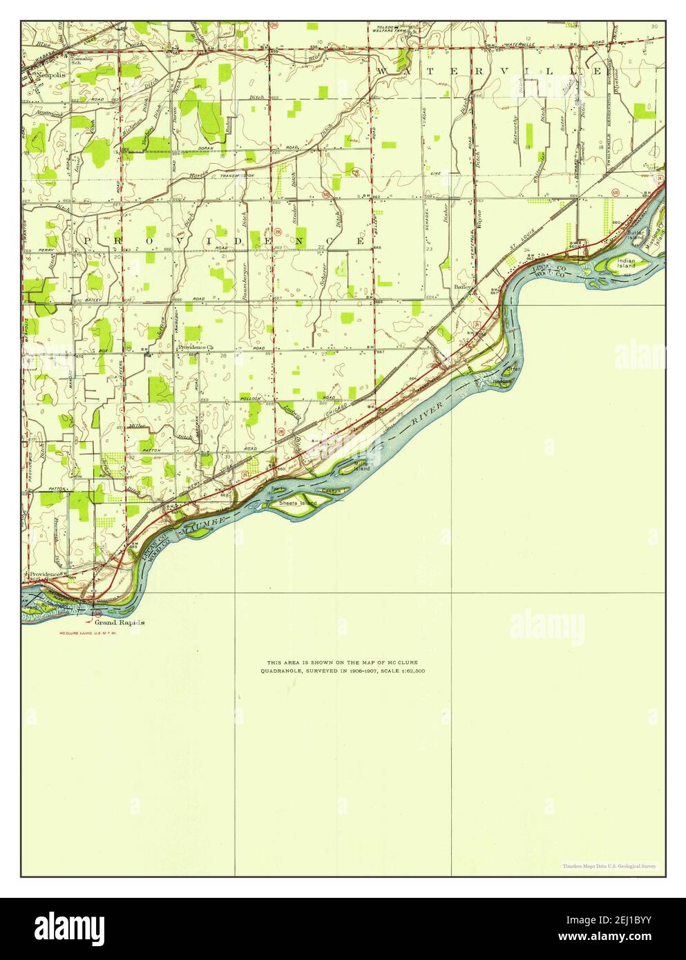 Grand Rapids, Ohio, map 1952, 1:24000, United States of America by ...