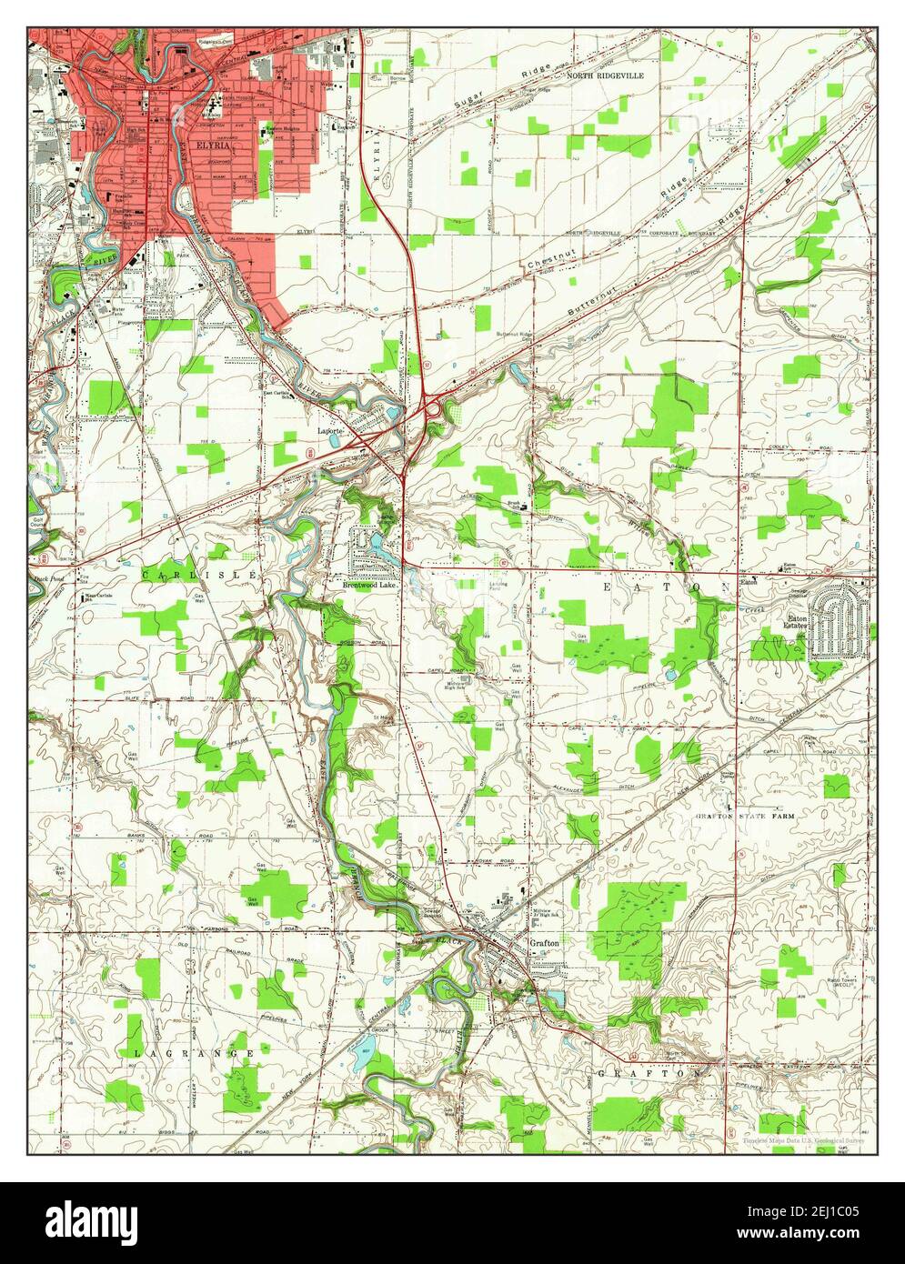 Grafton, Ohio, map 1963, 1:24000, United States of America by Timeless ...