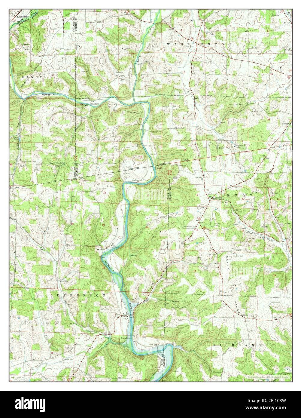 Greer, Ohio, map 1961, 1:24000, United States of America by Timeless ...