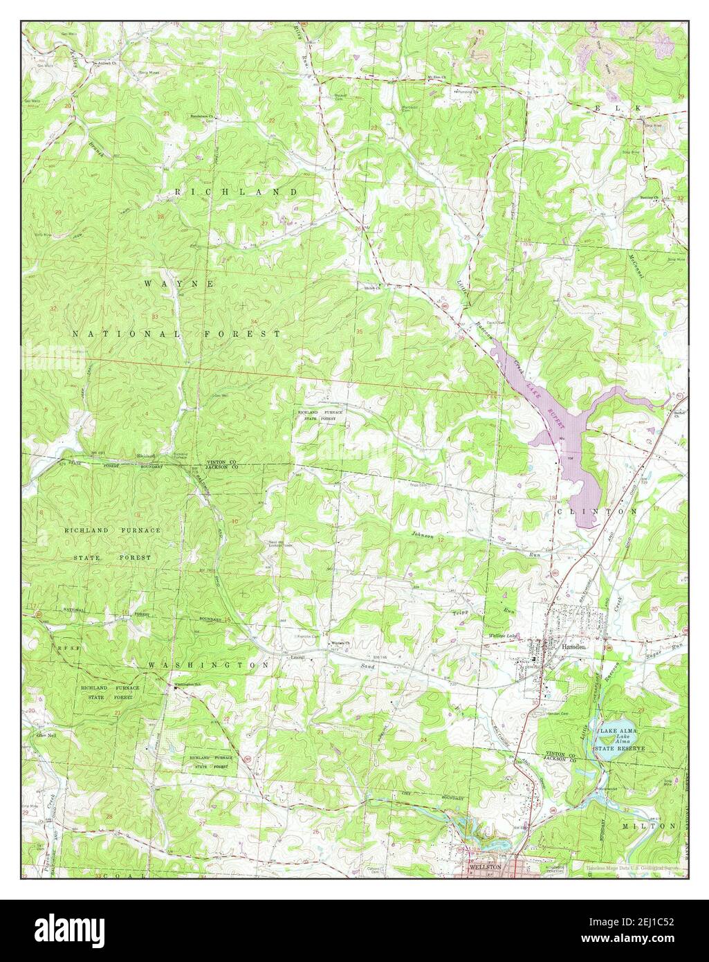 Hamden, Ohio, map 1961, 1:24000, United States of America by Timeless ...