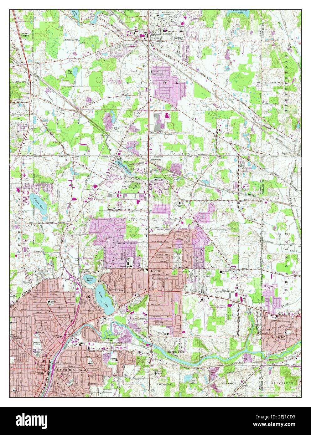 Hudson, Ohio, map 1963, 1:24000, United States of America by Timeless ...