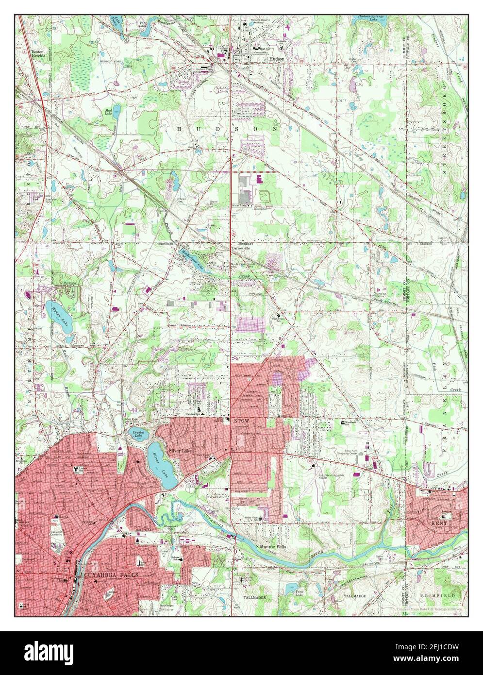 Hudson, Ohio, map 1963, 1:24000, United States of America by Timeless ...