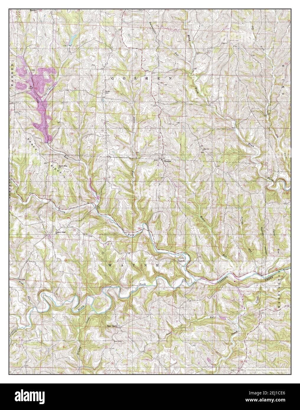 Hunter, Ohio, map 1994, 1:24000, United States of America by Timeless ...