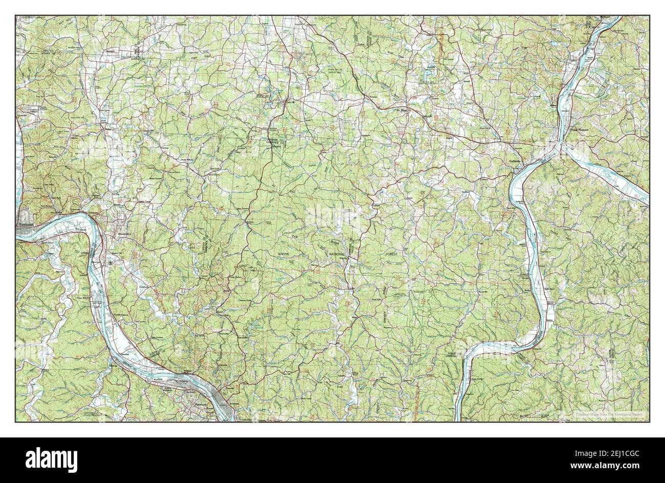 Ironton, Ohio, map 1981, 1:100000, United States of America by Timeless ...