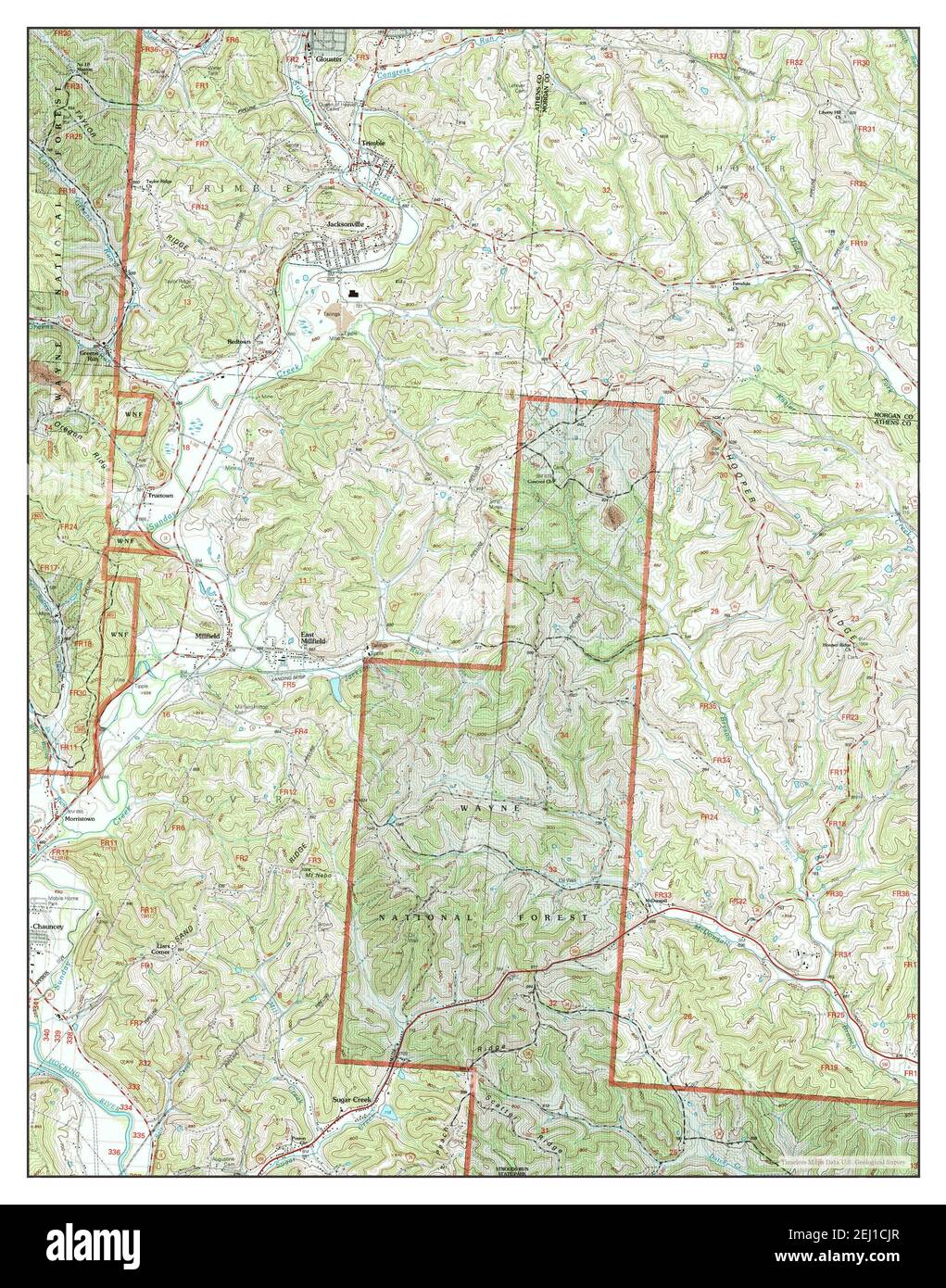 Jacksonville, Ohio, map 2002, 1:24000, United States of America by ...