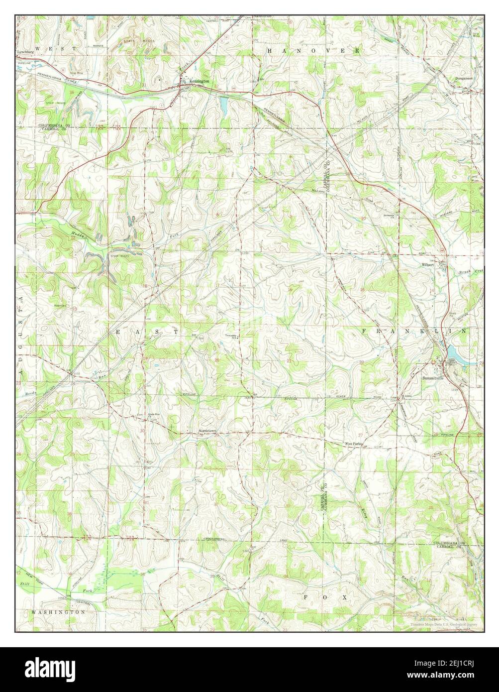 Map of kensington ohio Cut Out Stock Images & Pictures - Alamy