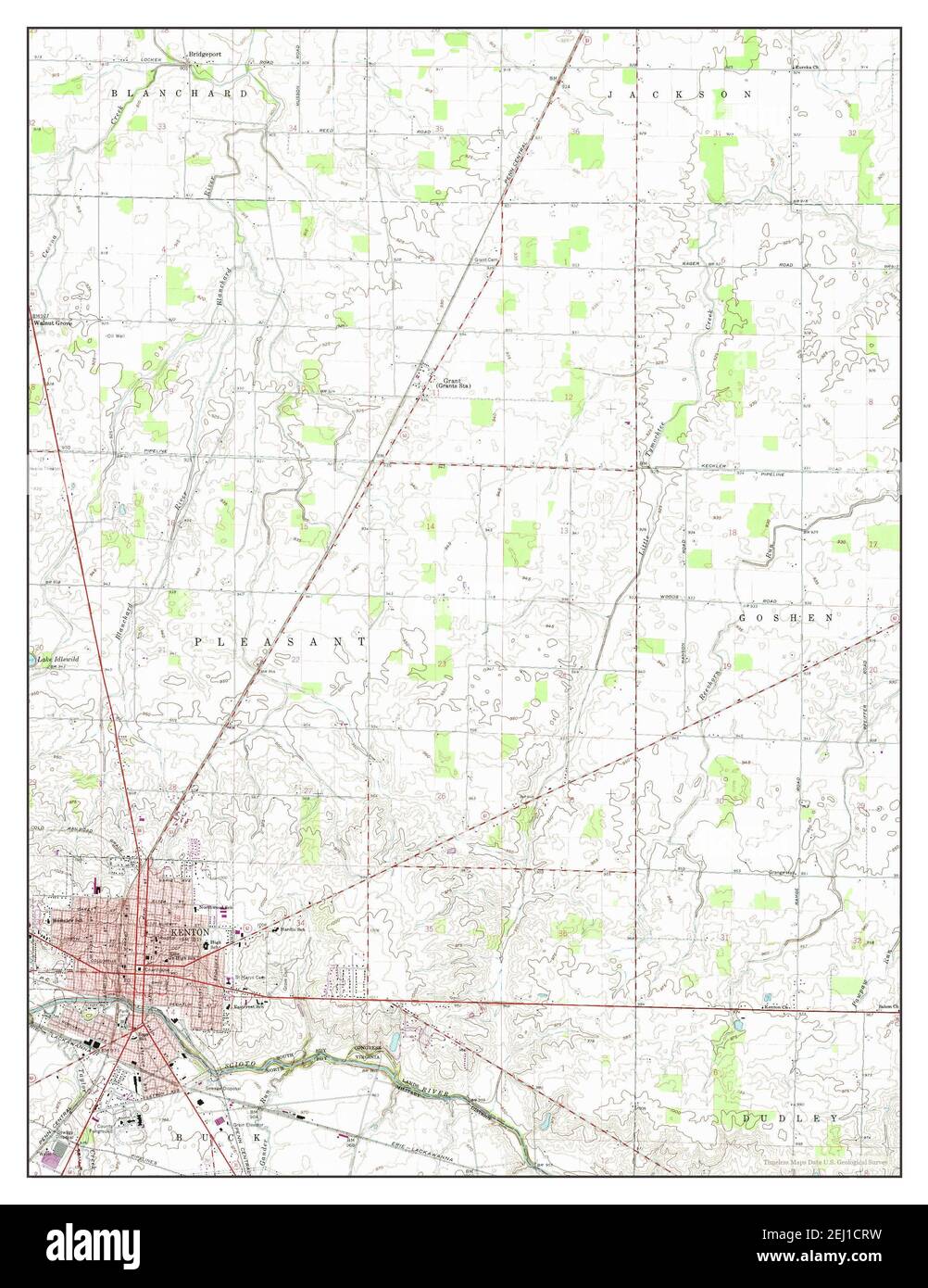 Kenton, Ohio, map 1961, 1:24000, United States of America by Timeless ...