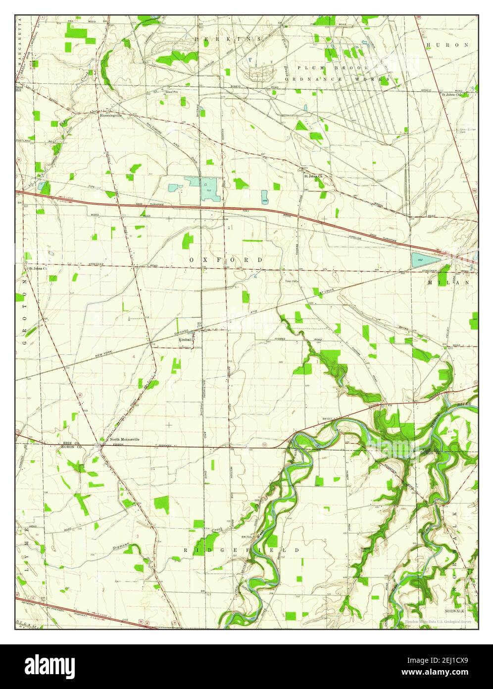 Kimball, Ohio, map 1959, 1:24000, United States of America by Timeless ...