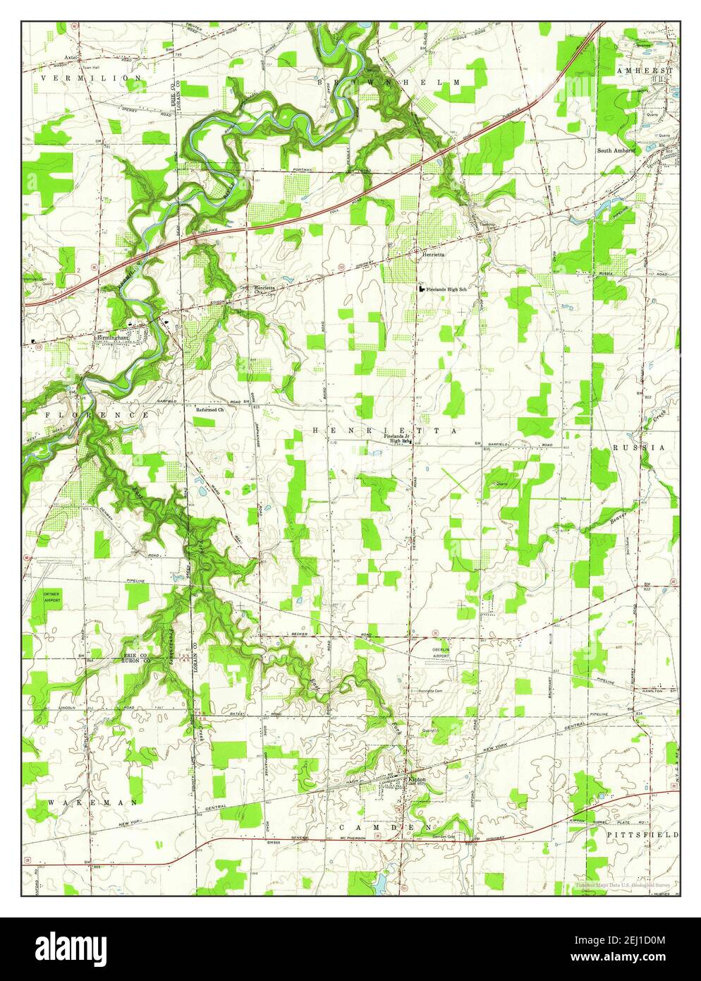 Kipton, Ohio, map 1959, 1:24000, United States of America by Timeless ...