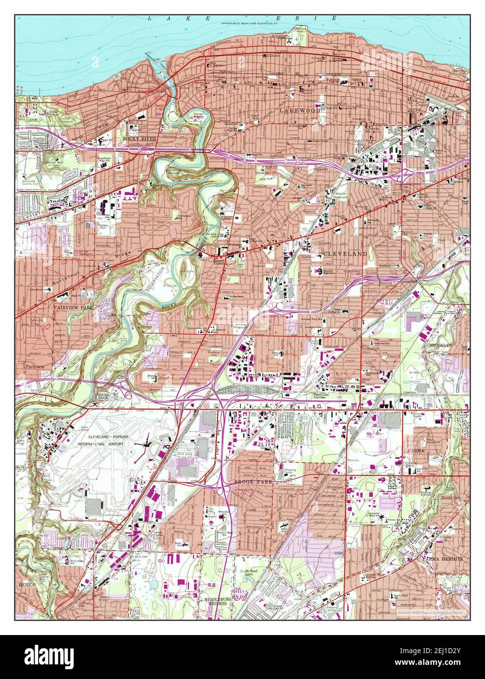 Map of lakewood ohio hi-res stock photography and images - Alamy