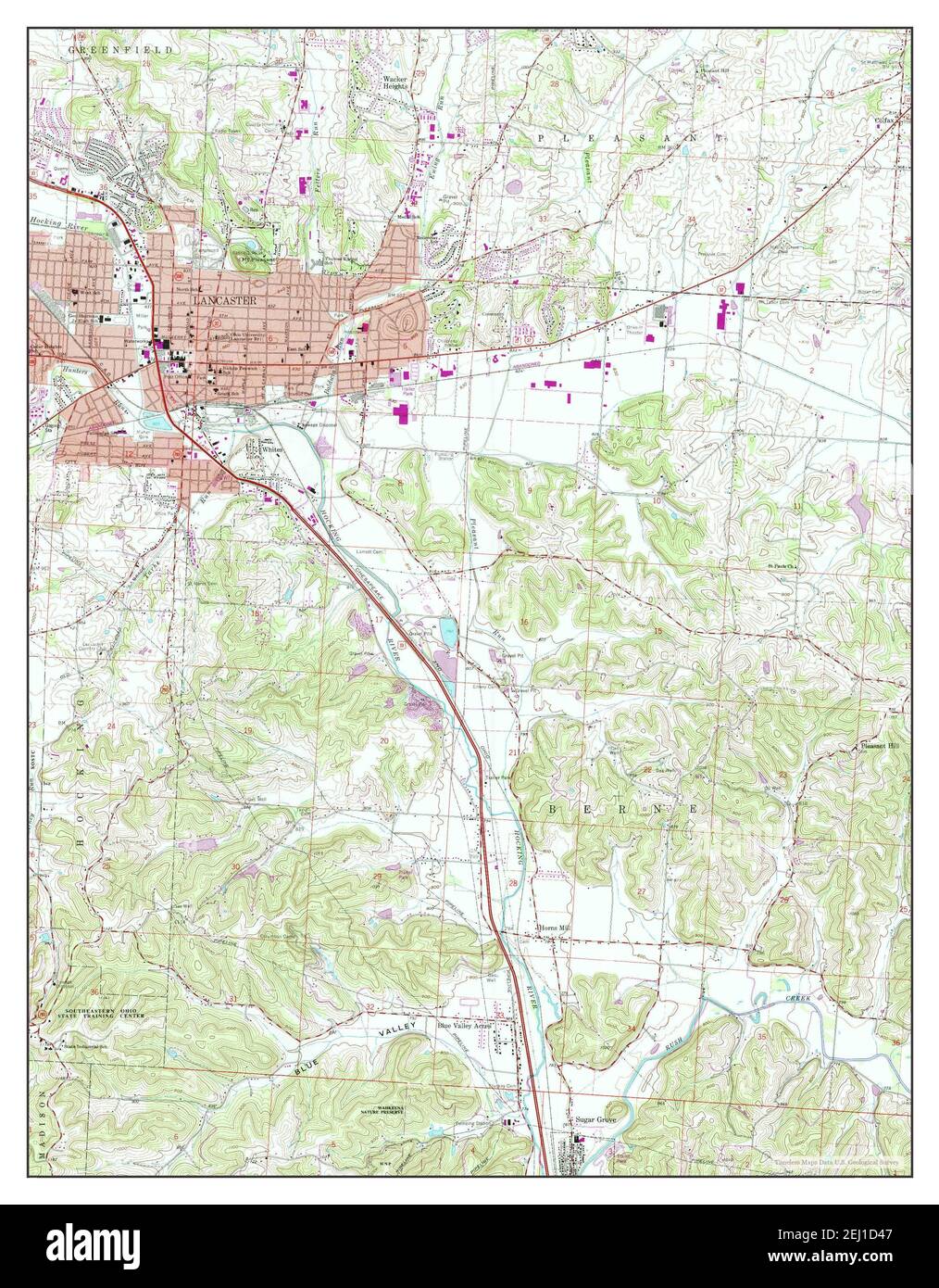 Lancaster, Ohio, map 1961, 1:24000, United States of America by ...