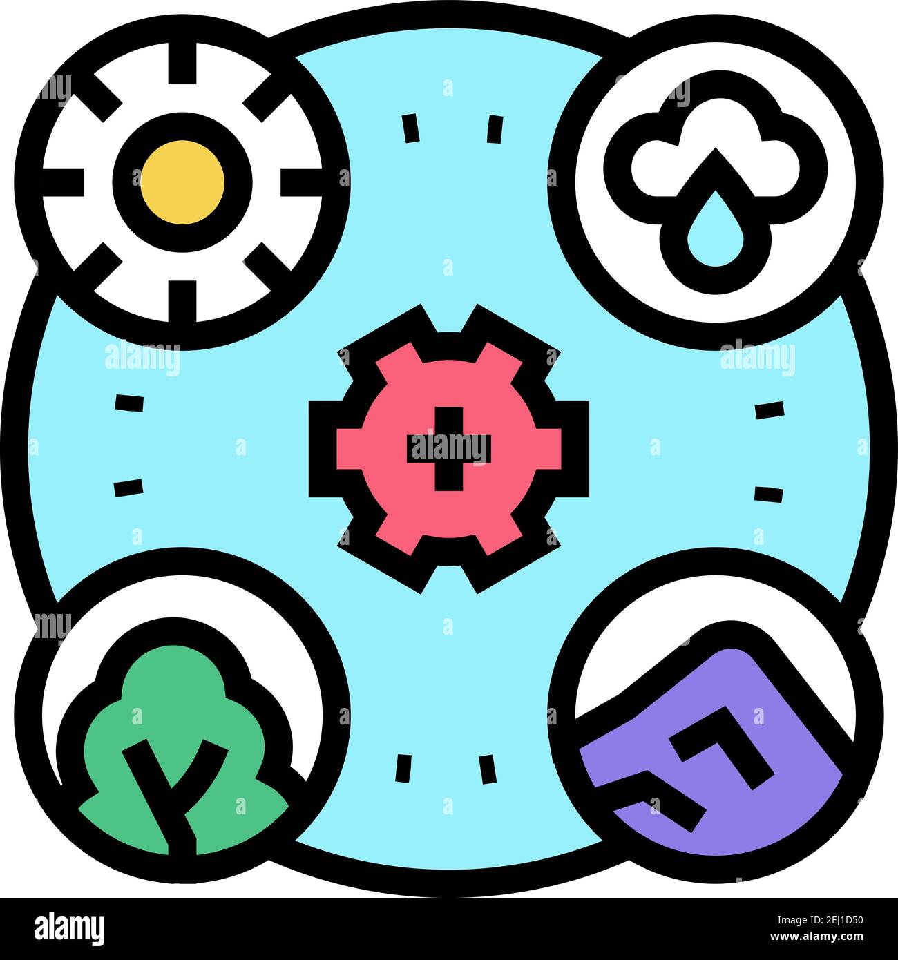 planet ecosystem color icon vector illustration Stock Vector Image ...