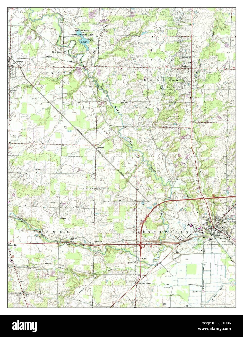 Lodi, Ohio, map 1961, 1:24000, United States of America by Timeless ...