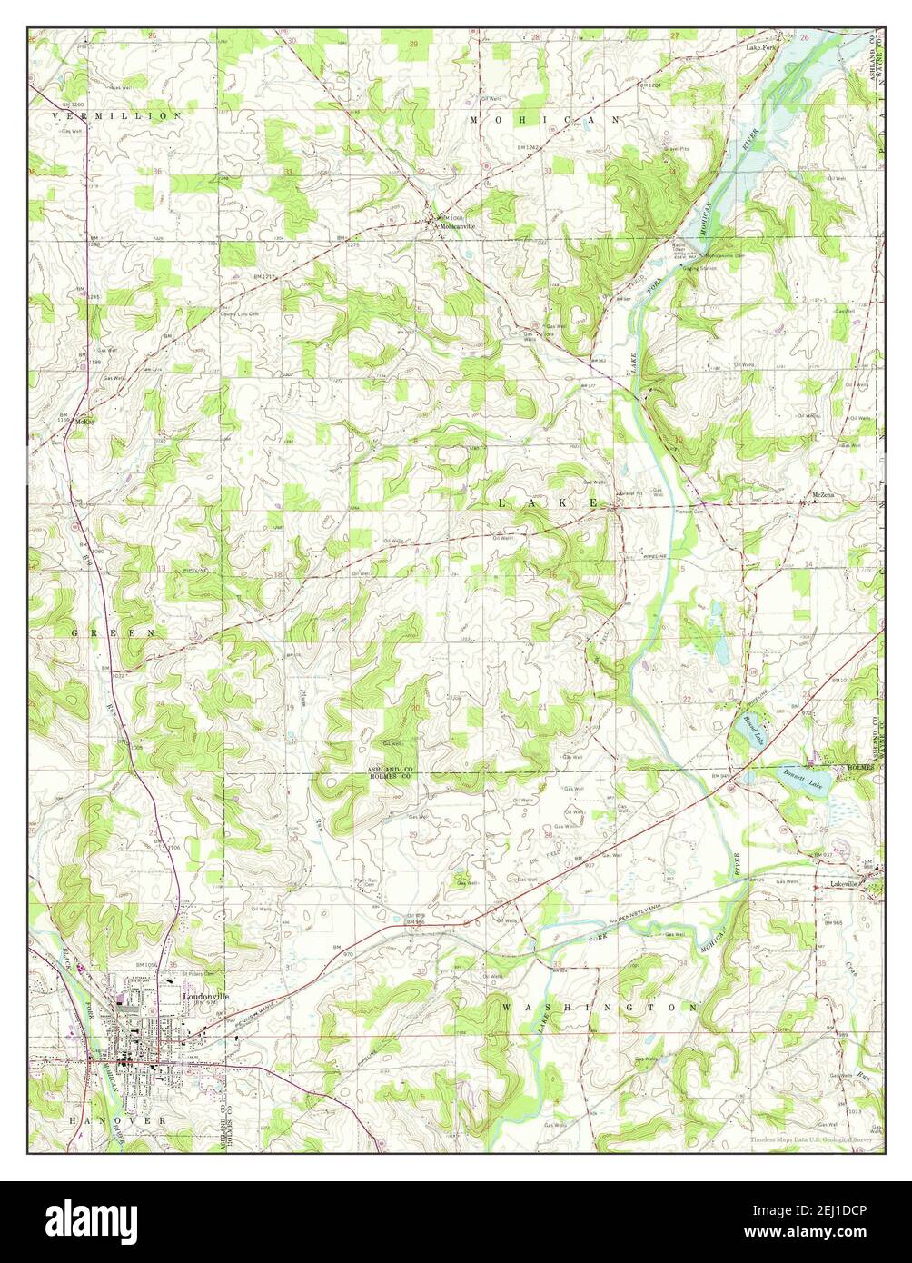 Loudonville, Ohio, map 1961, 1:24000, United States of America by ...