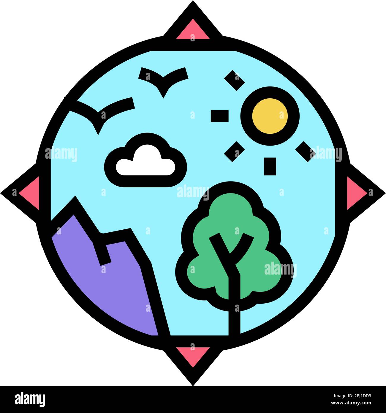 biosphere ecosystem color icon vector illustration Stock Vector Image ...