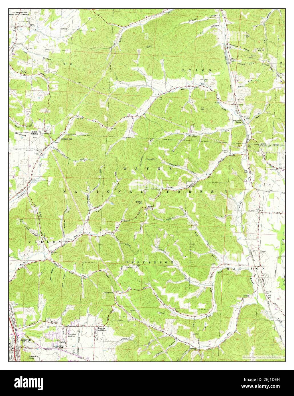 Lucasville, Ohio, map 1961, 1:24000, United States of America by ...