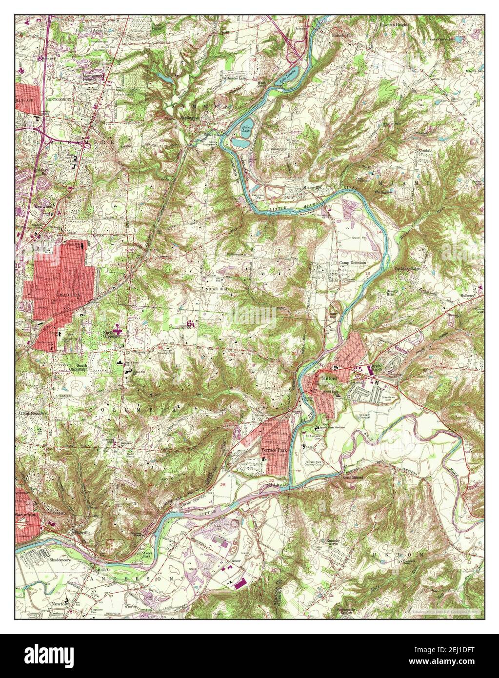 Madeira, Ohio, map 1961, 1:24000, United States of America by Timeless ...