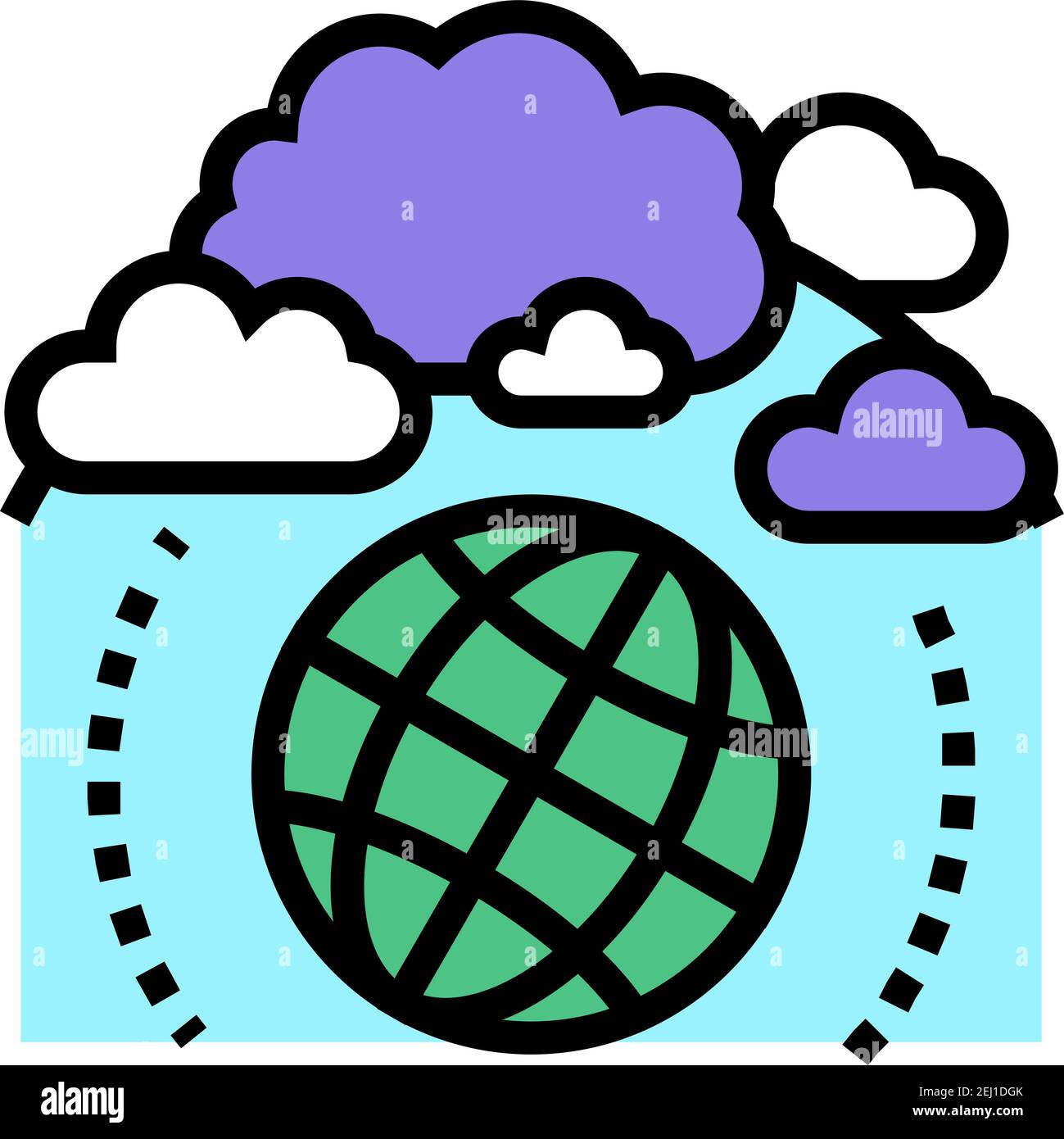 atmosphere ecosystem color icon vector illustration Stock Vector Image ...