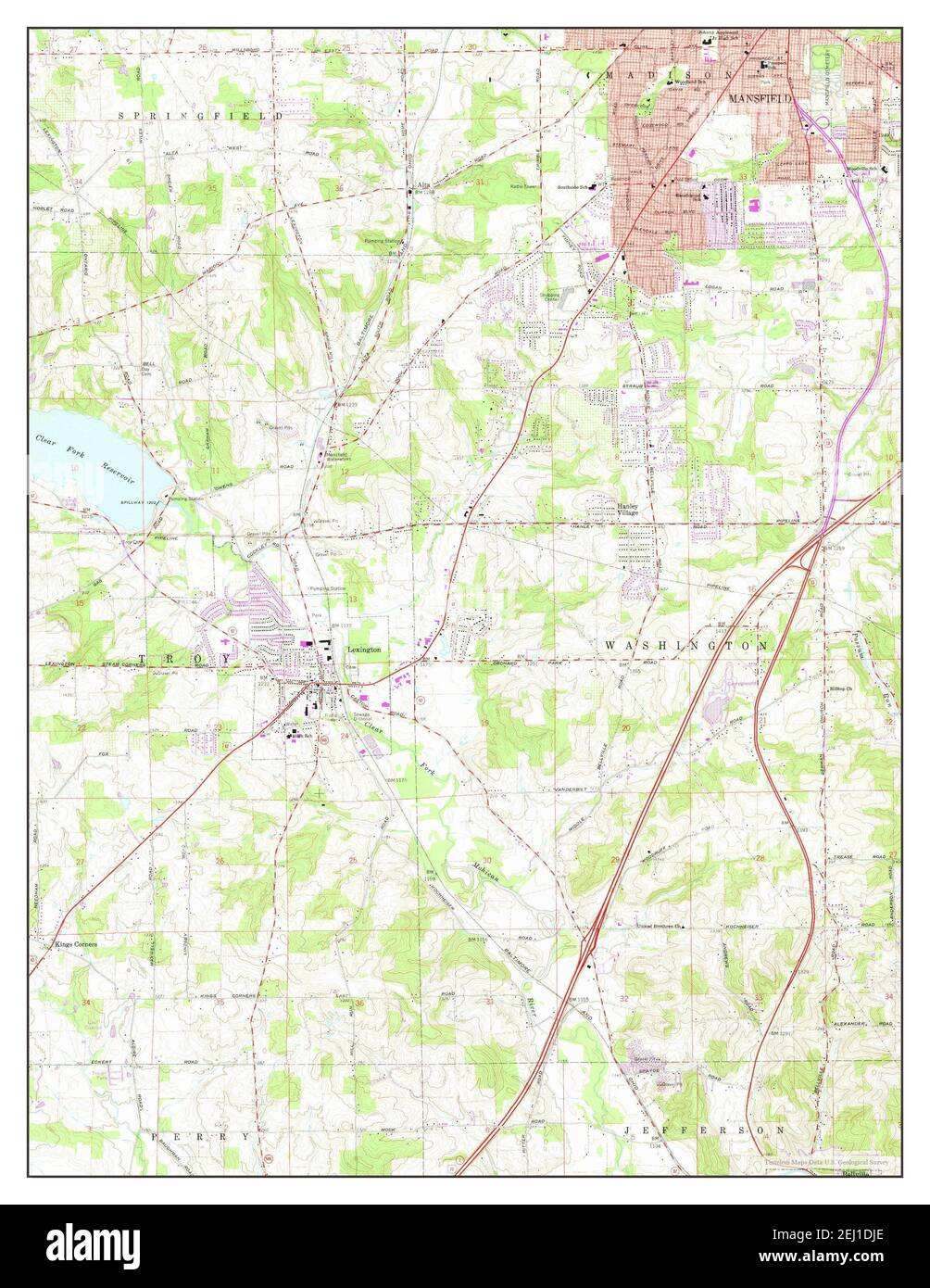 Mansfield South, Ohio, map 1961, 1:24000, United States of America by ...