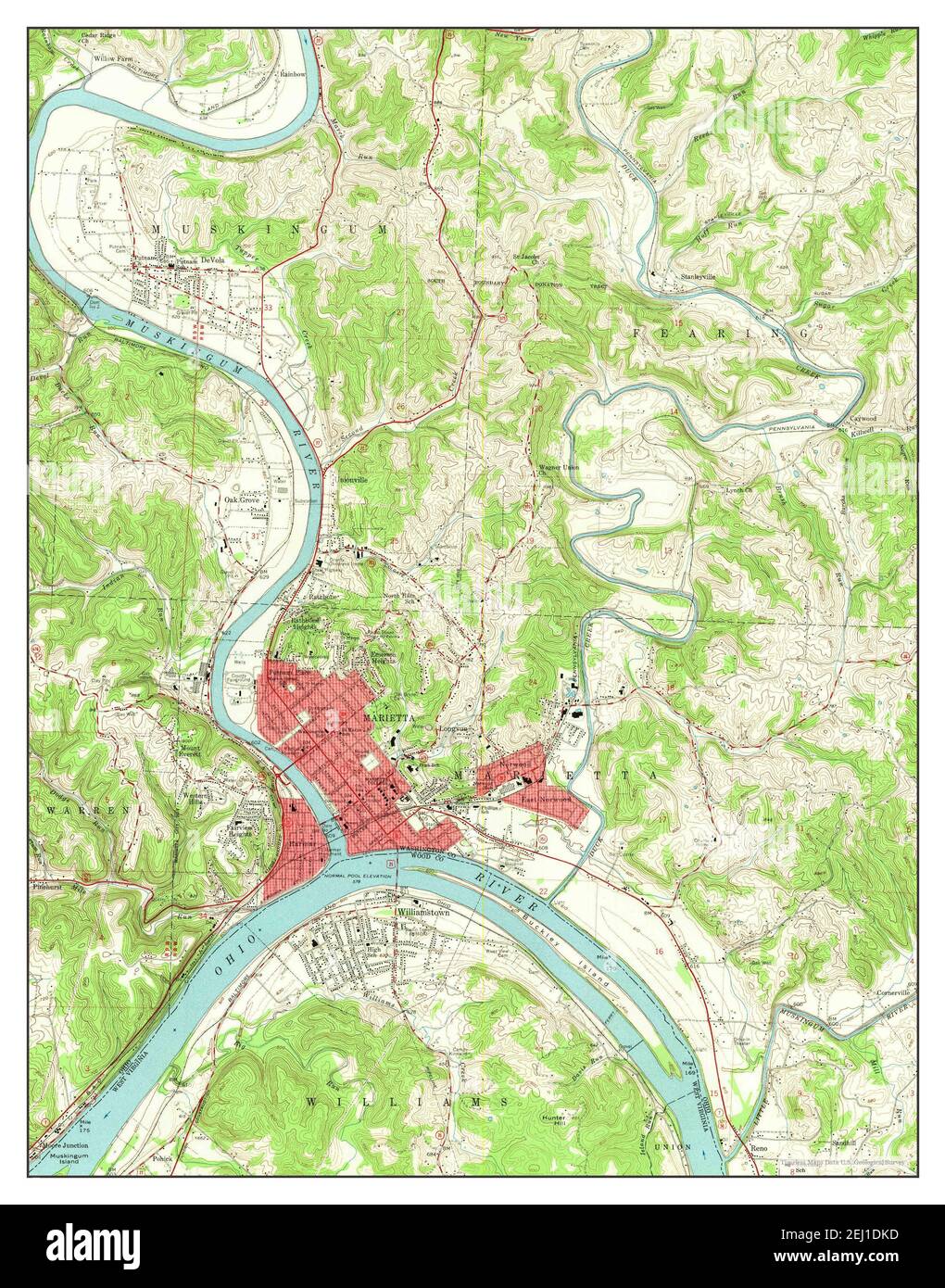 Map of marietta Cut Out Stock Images & Pictures - Alamy