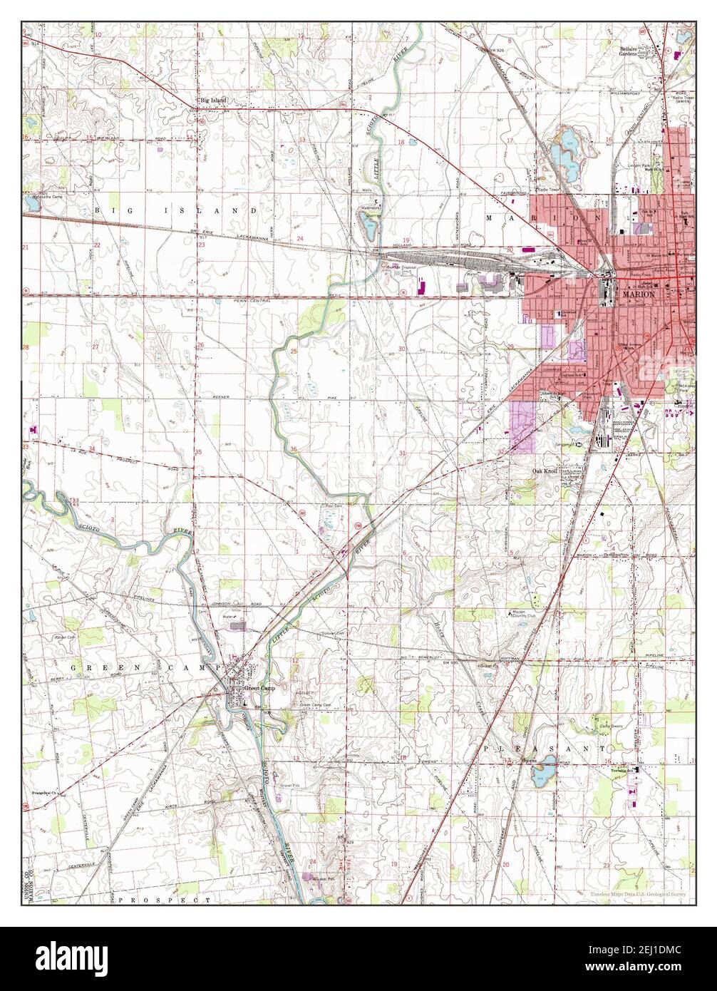 Marion ohio map hi-res stock photography and images - Alamy