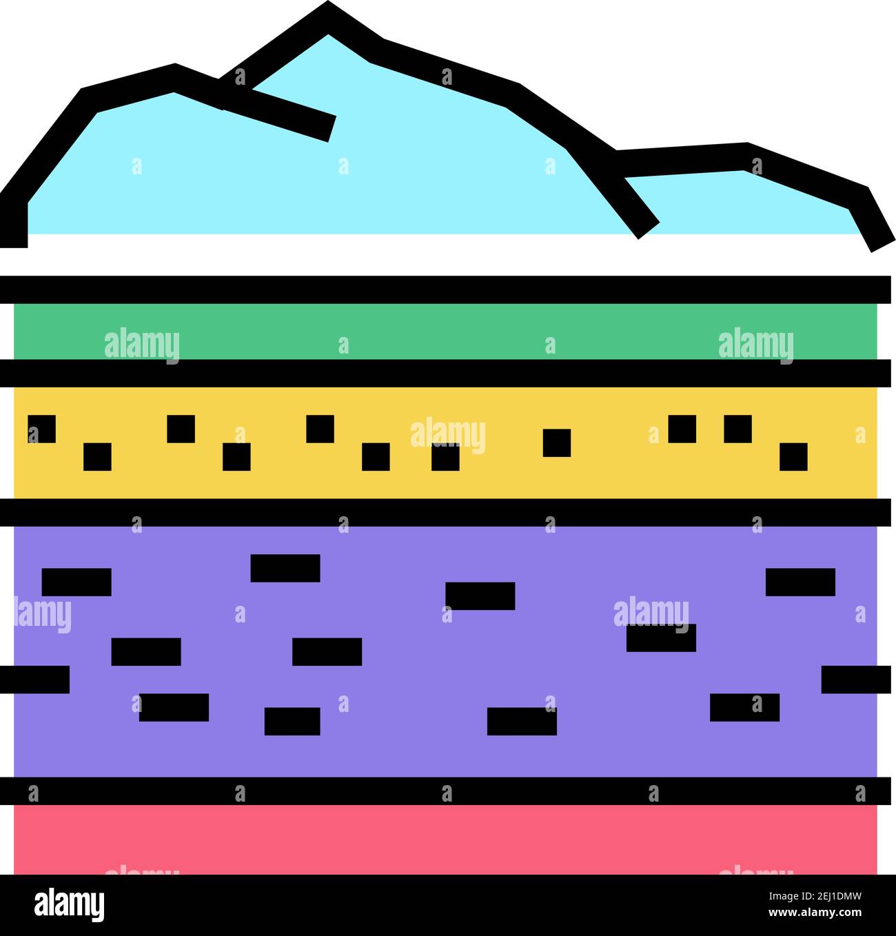 lithosphere ecosystem color icon vector illustration Stock Vector Image ...