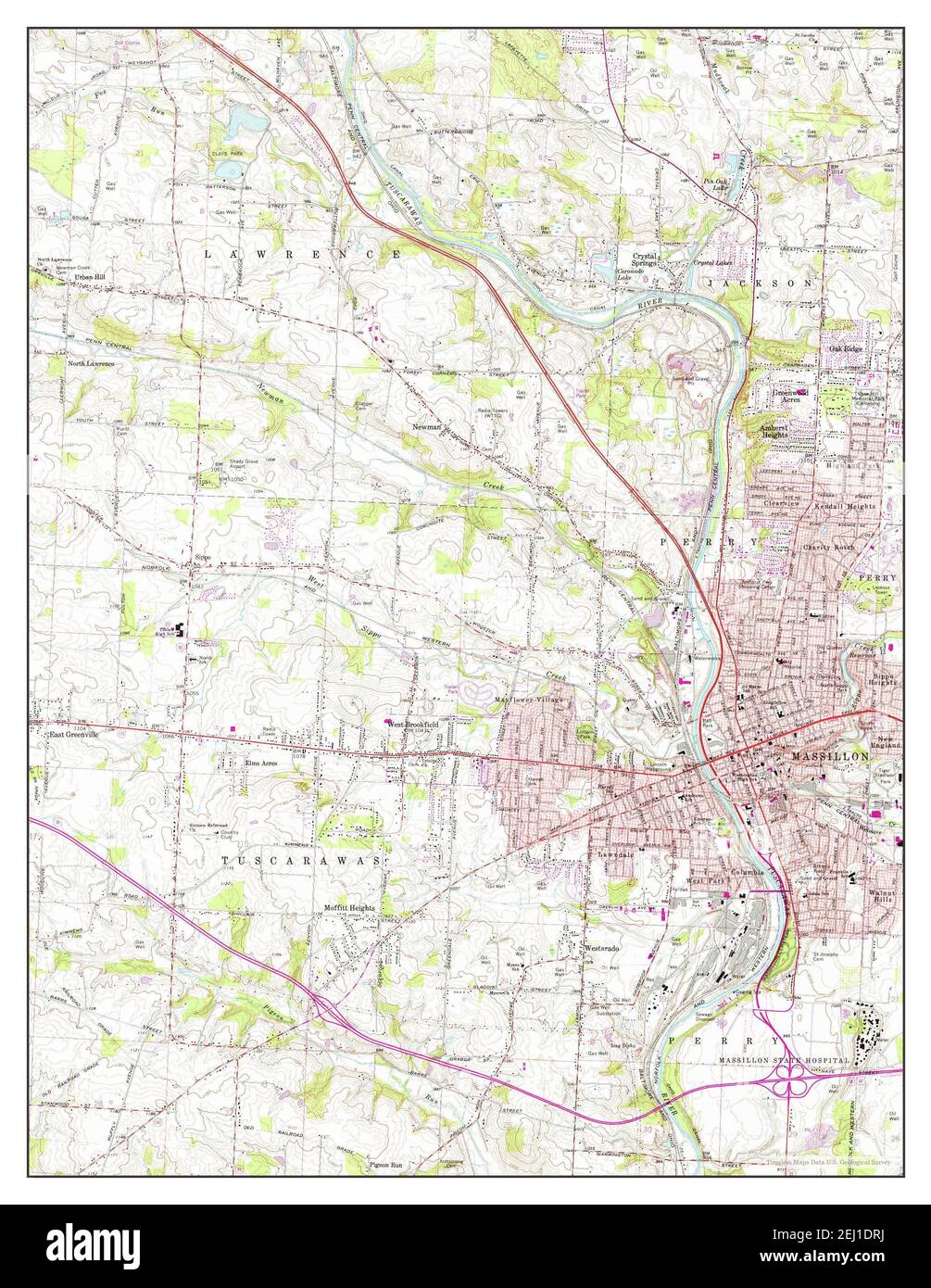 Map of massillon ohio Cut Out Stock Images & Pictures - Alamy