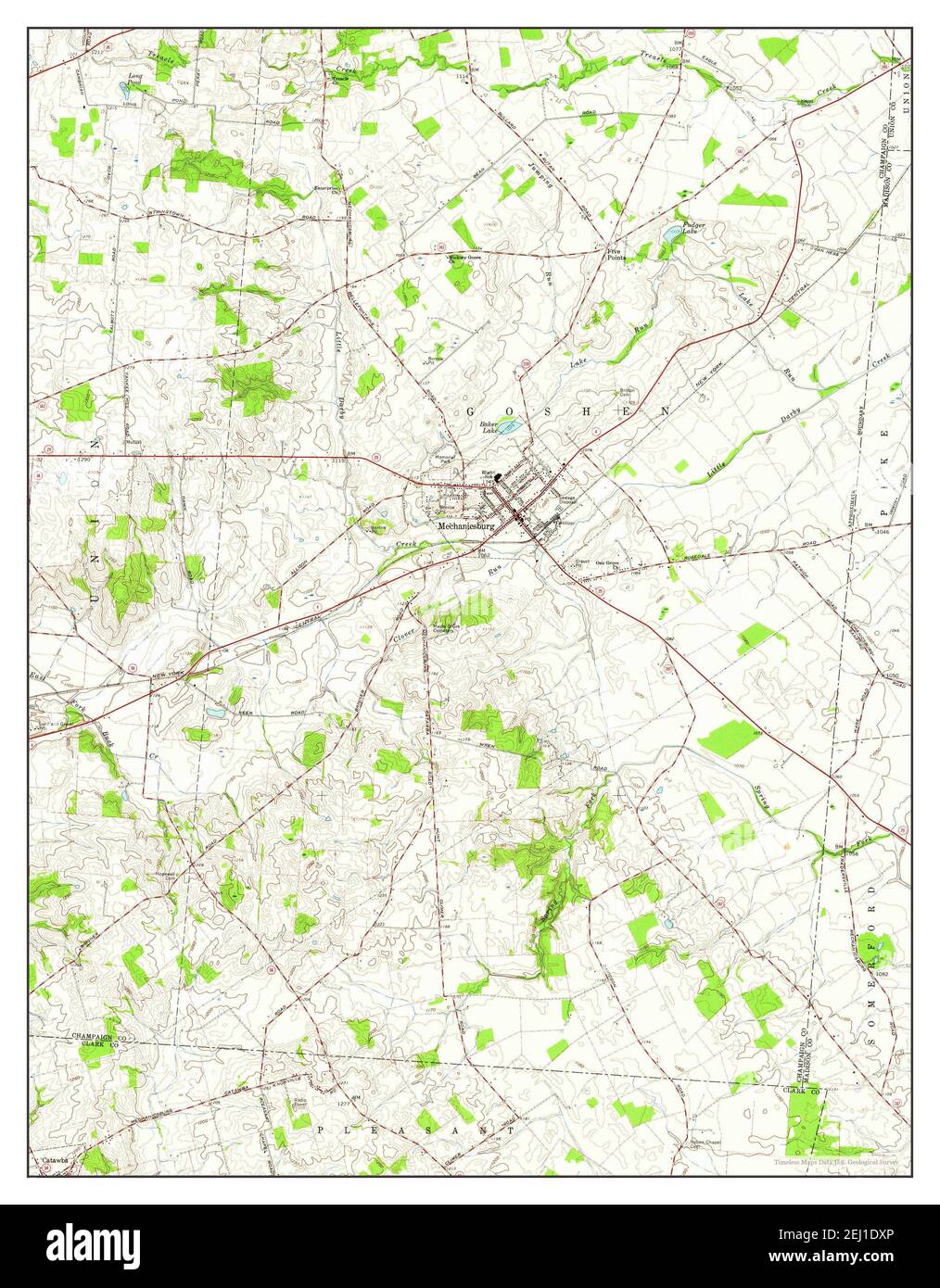 Map of mechanicsburg Cut Out Stock Images & Pictures - Alamy