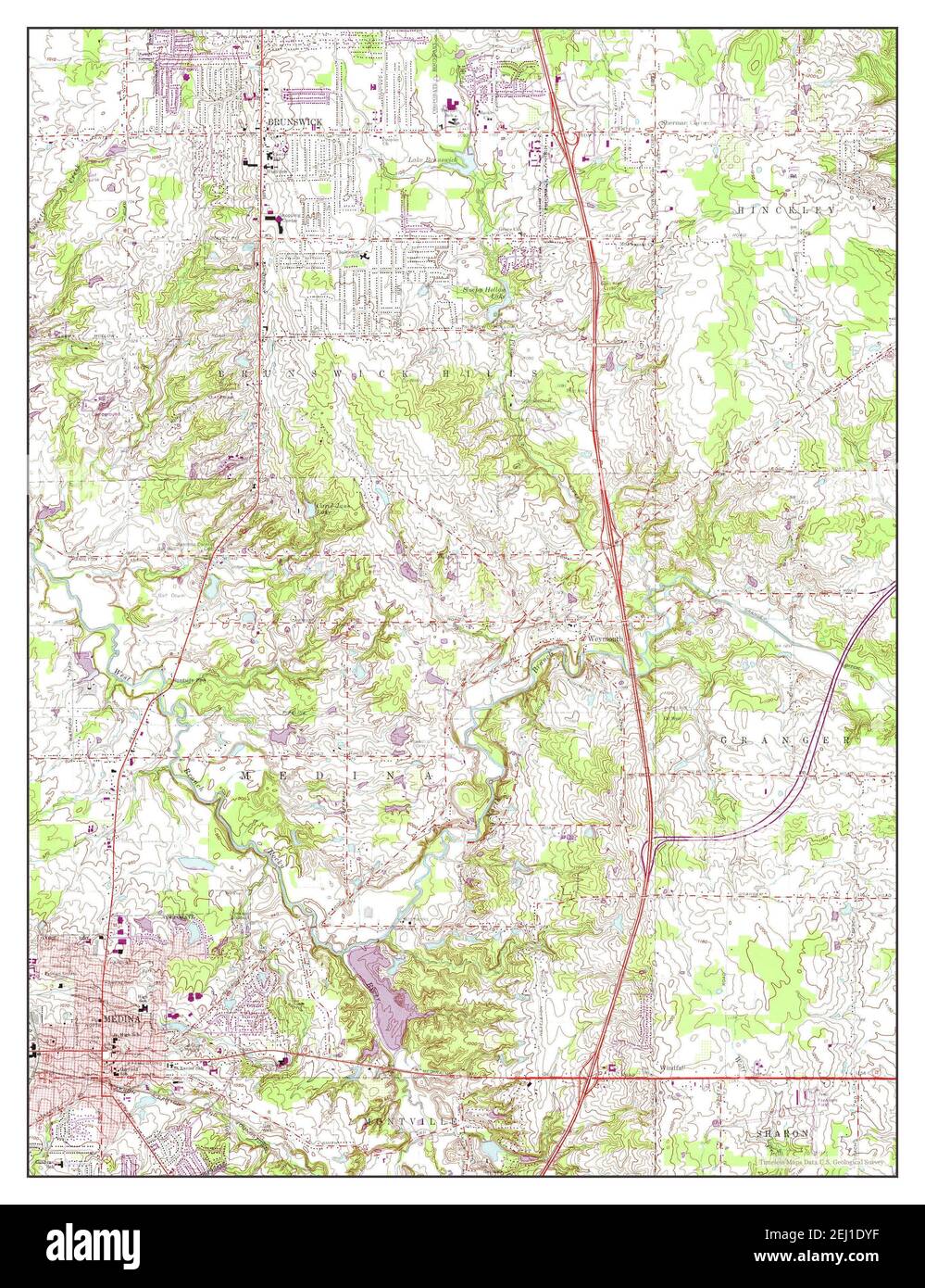 Medina, Ohio, map 1963, 1:24000, United States of America by Timeless ...
