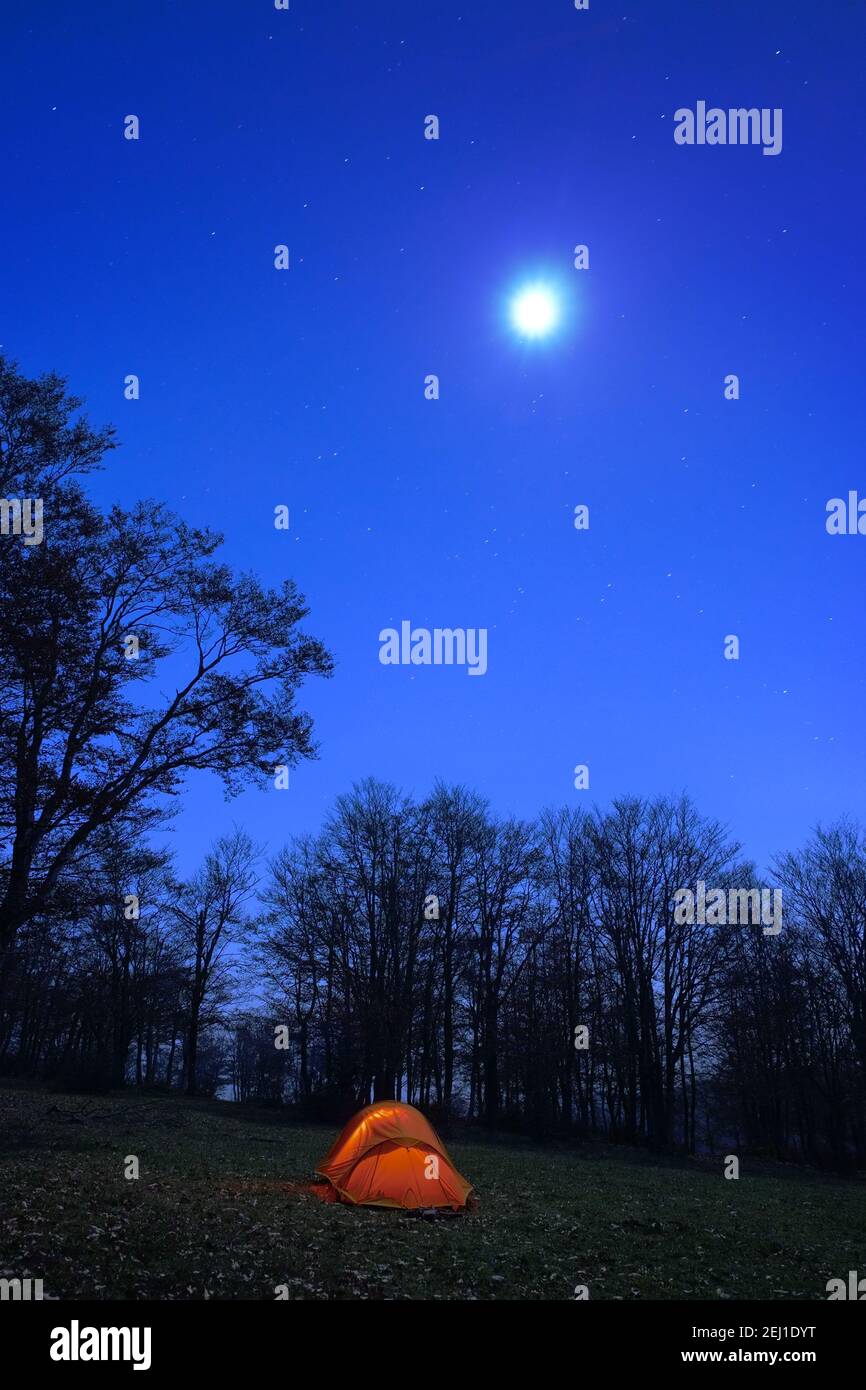 Tent moon moonlight hi-res stock photography and images - Alamy