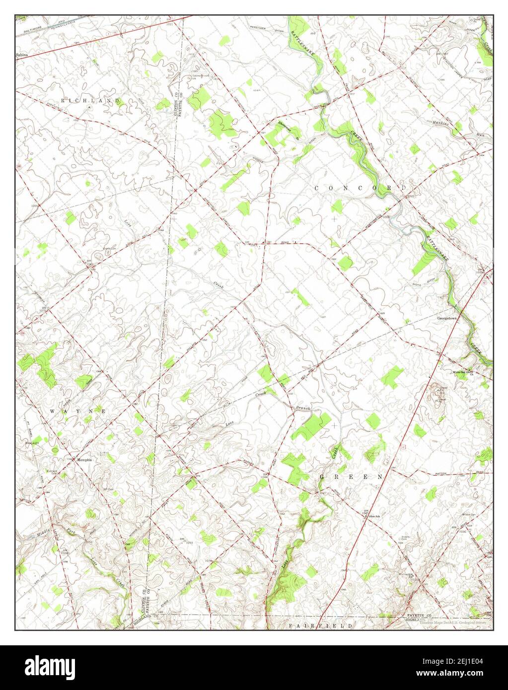Memphis, Ohio, map 1961, 1:24000, United States of America by Timeless ...