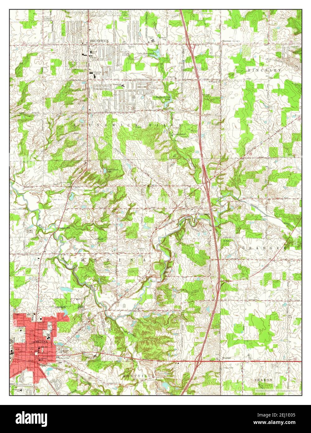 Map of medina ohio Cut Out Stock Images & Pictures - Alamy