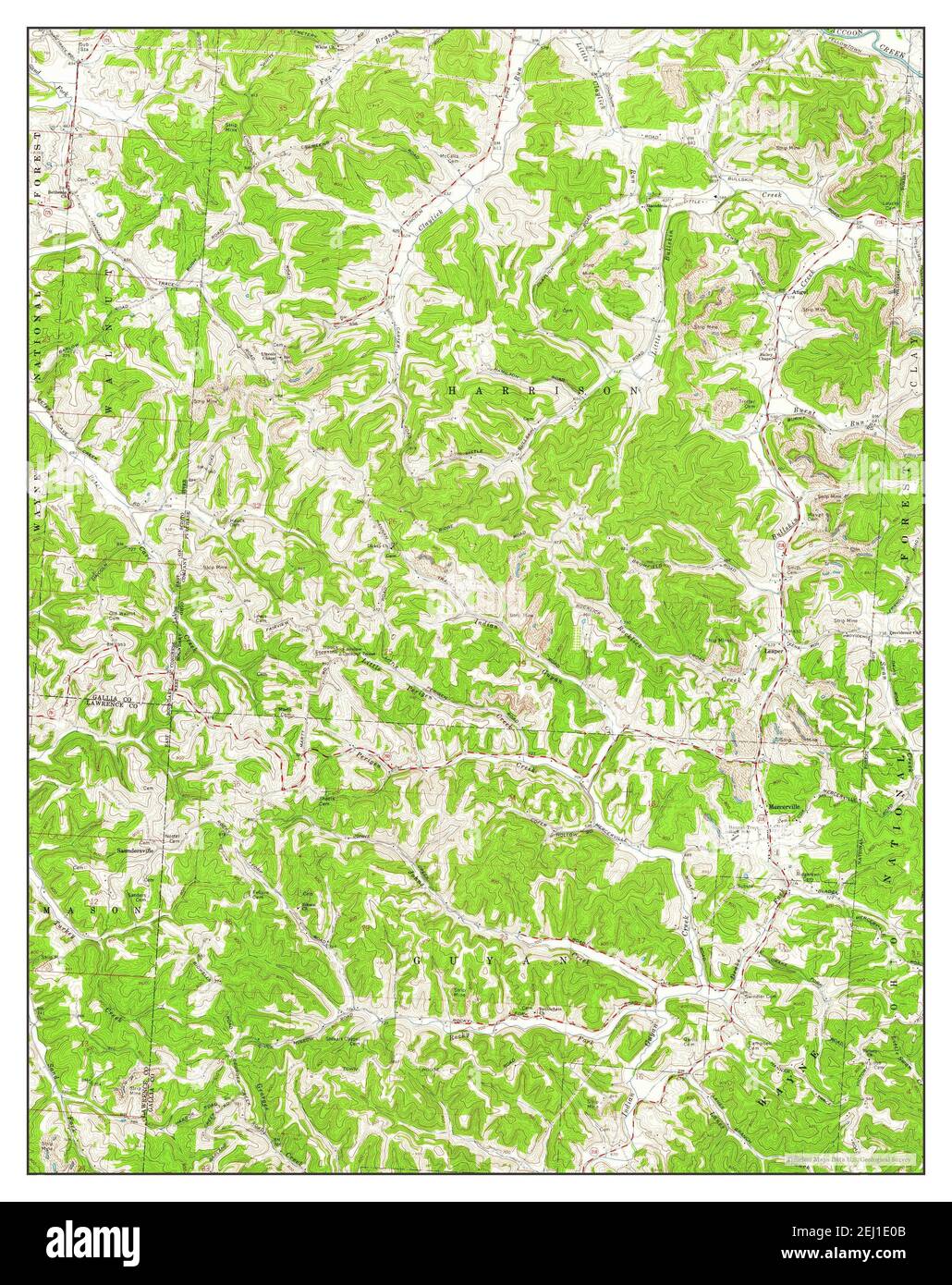 Mercerville, Ohio, map 1961, 1:24000, United States of America by ...