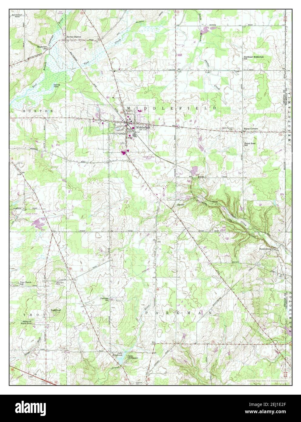 Middlefield, Ohio, map 1959, 1:24000, United States of America by ...