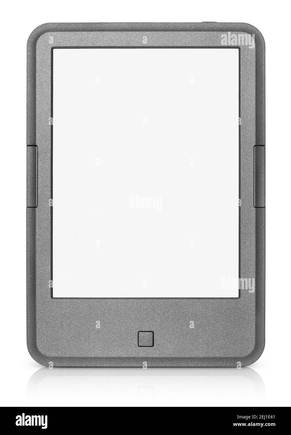 Portable e-book reader isolated on white background with two clipping ...