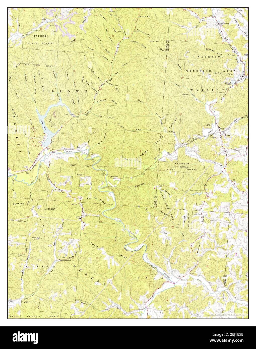 Mineral, Ohio, map 1961, 1:24000, United States of America by Timeless ...