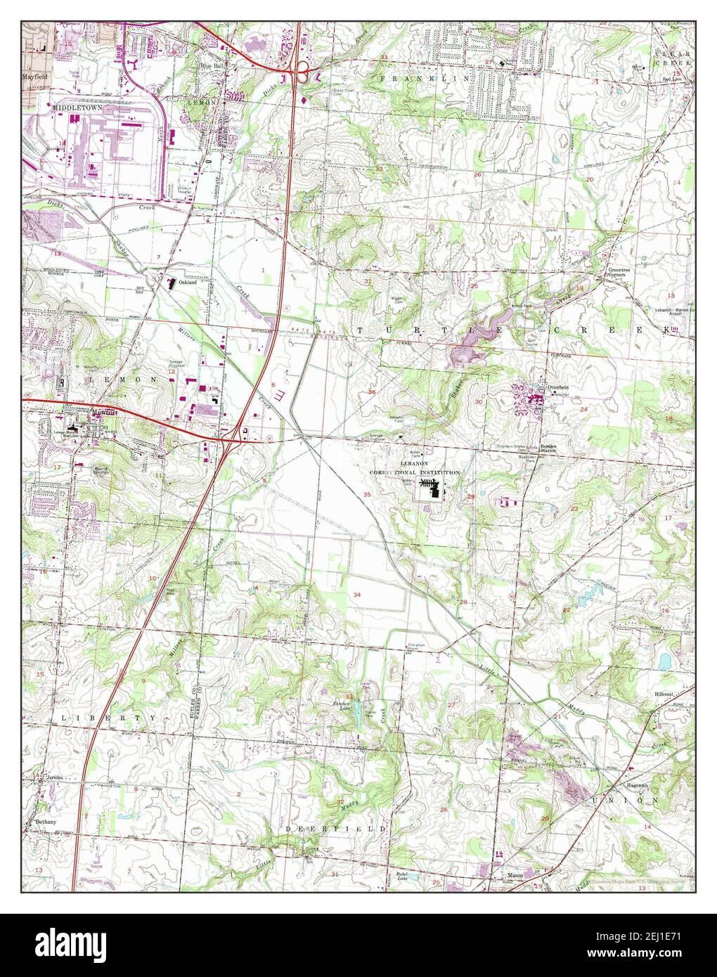 Monroe county map hi-res stock photography and images - Alamy