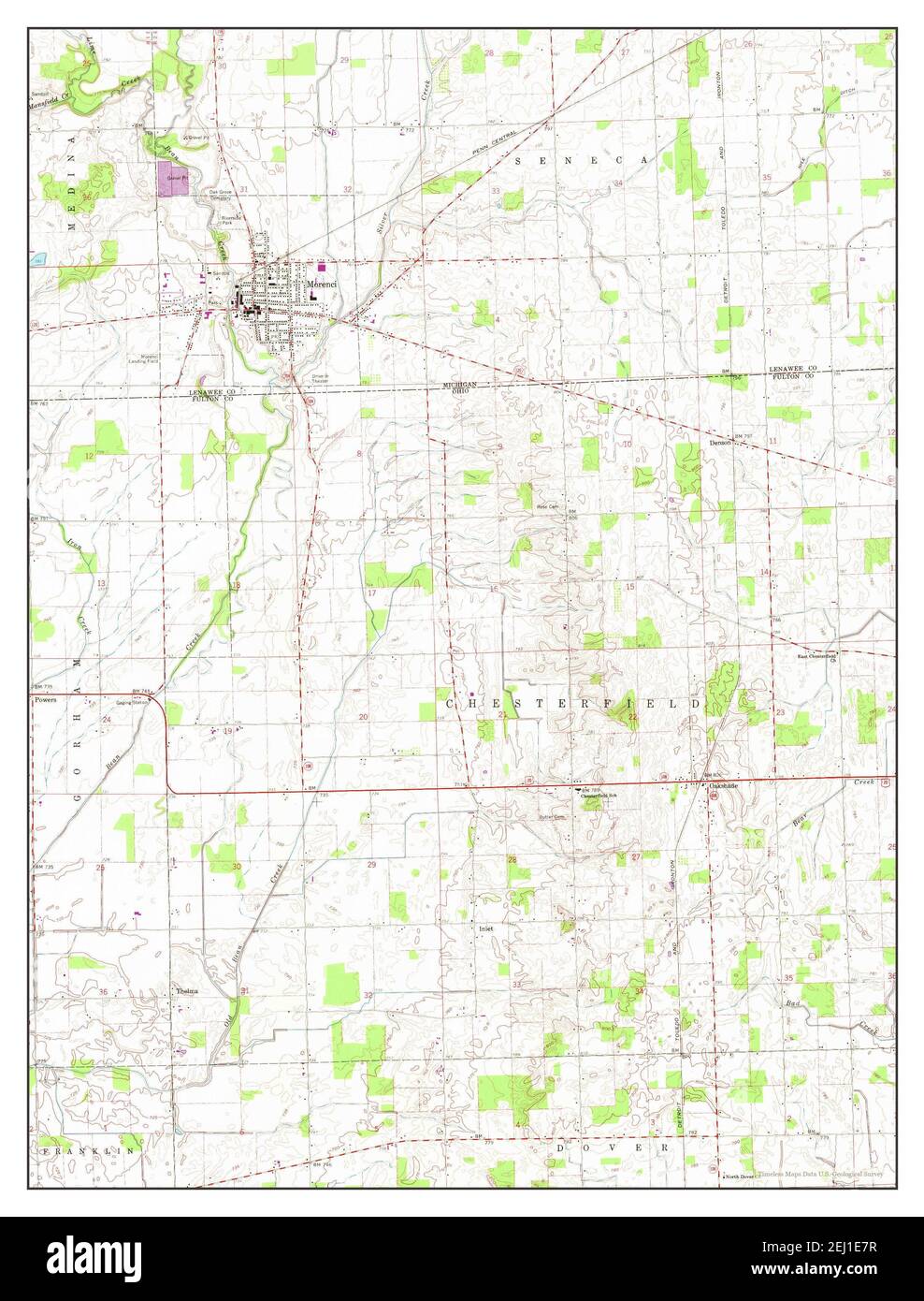 Morenci, Ohio, map 1960, 1:24000, United States of America by Timeless ...