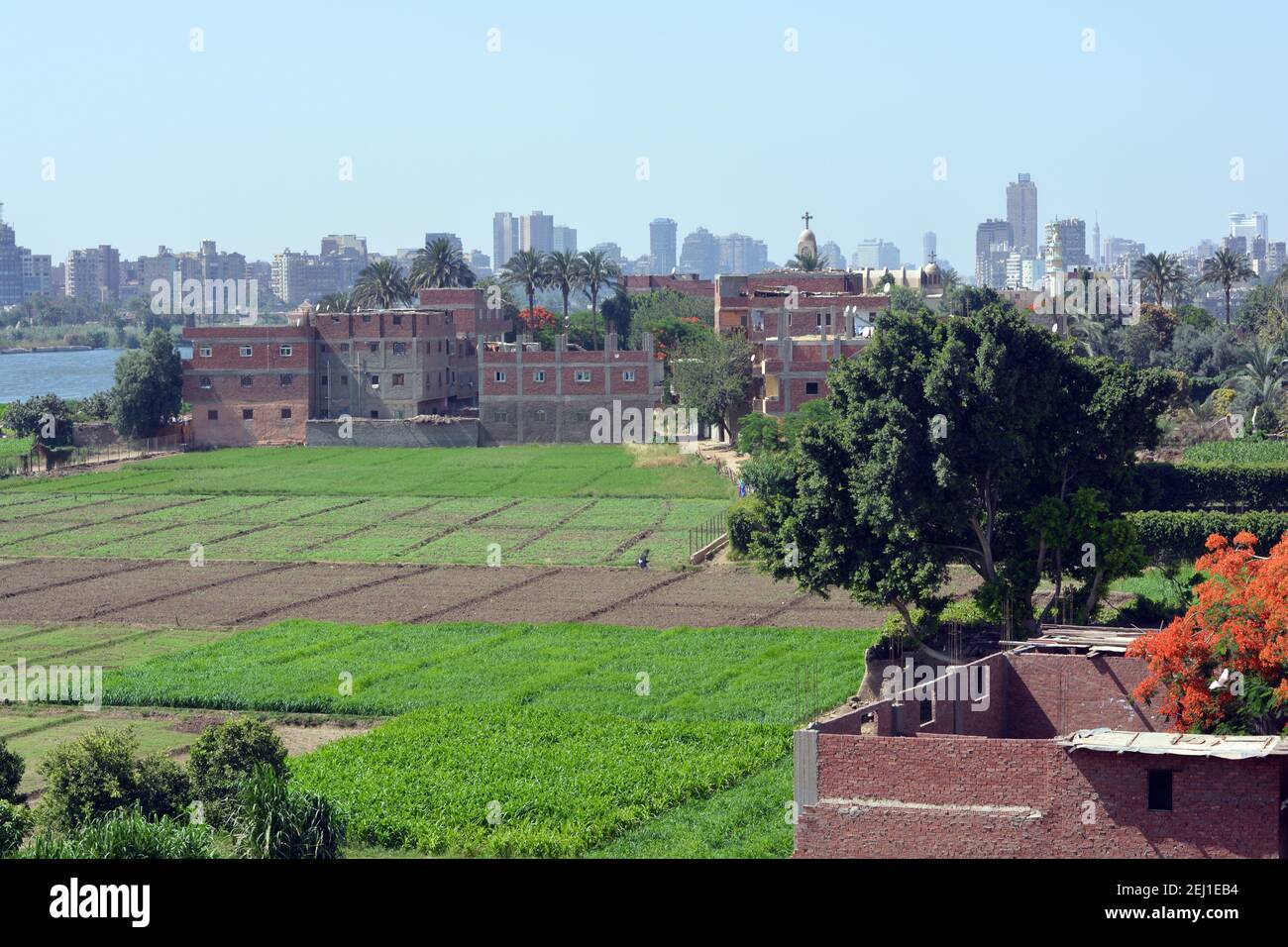 Dahab Island the gold island of the Nile in Giza Egypt near Cairo ...
