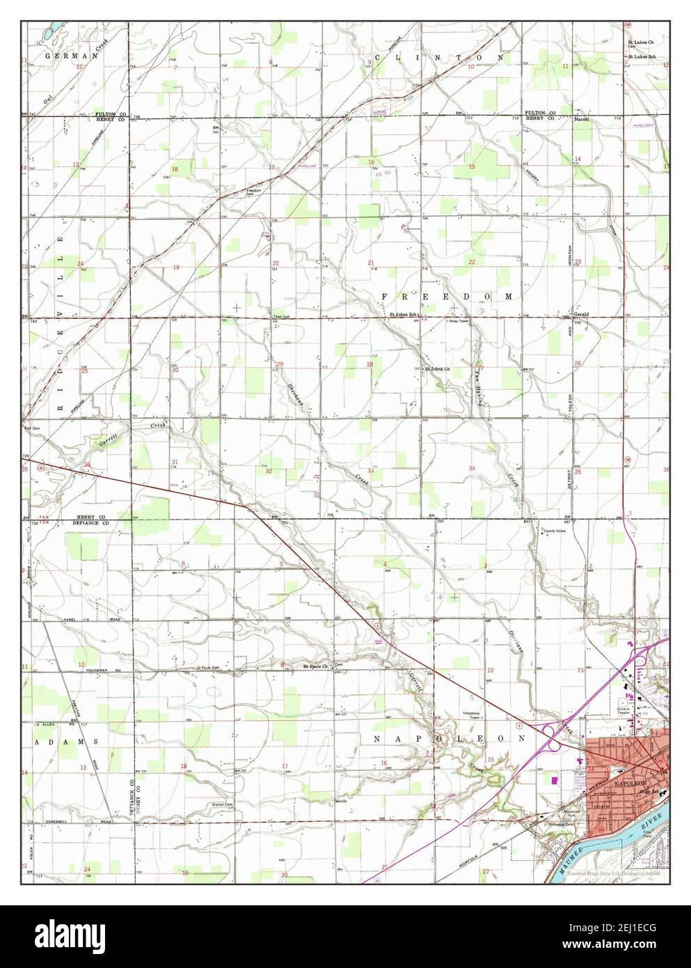 Napoleon ohio map hi-res stock photography and images - Alamy