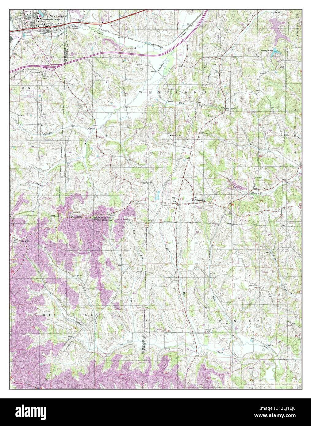 New Concord, Ohio, map 1994, 1:24000, United States of America by ...