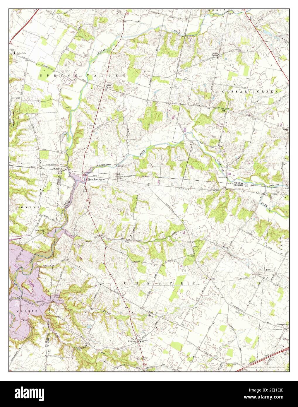 New Burlington, Ohio, map 1968, 1:24000, United States of America by ...