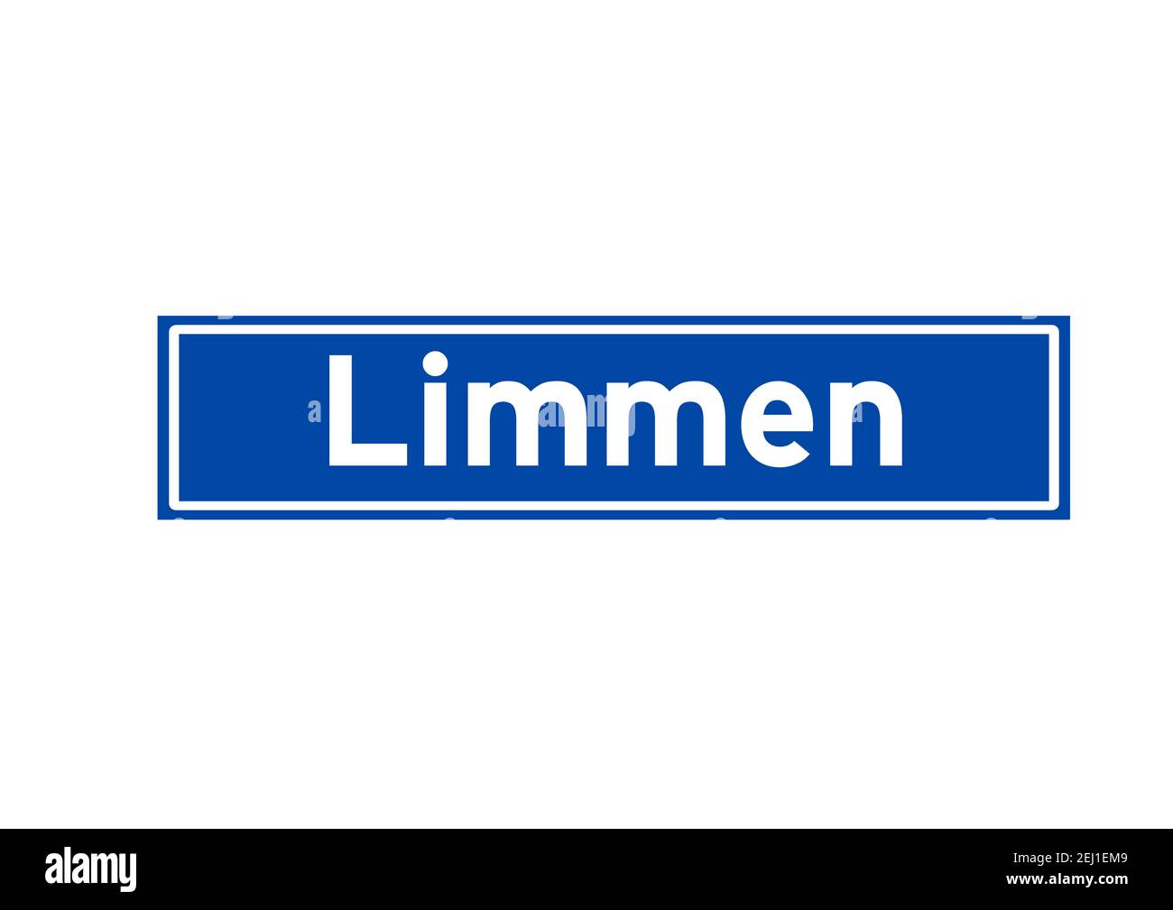 Limmen isolated Dutch place name sign. City sign from the Netherlands ...
