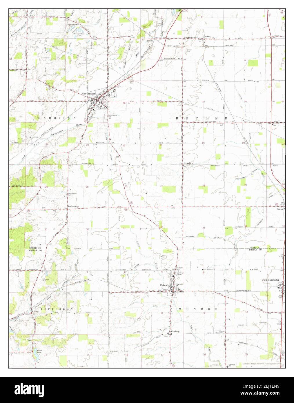 New Madison, Ohio, map 1960, 1:24000, United States of America by ...