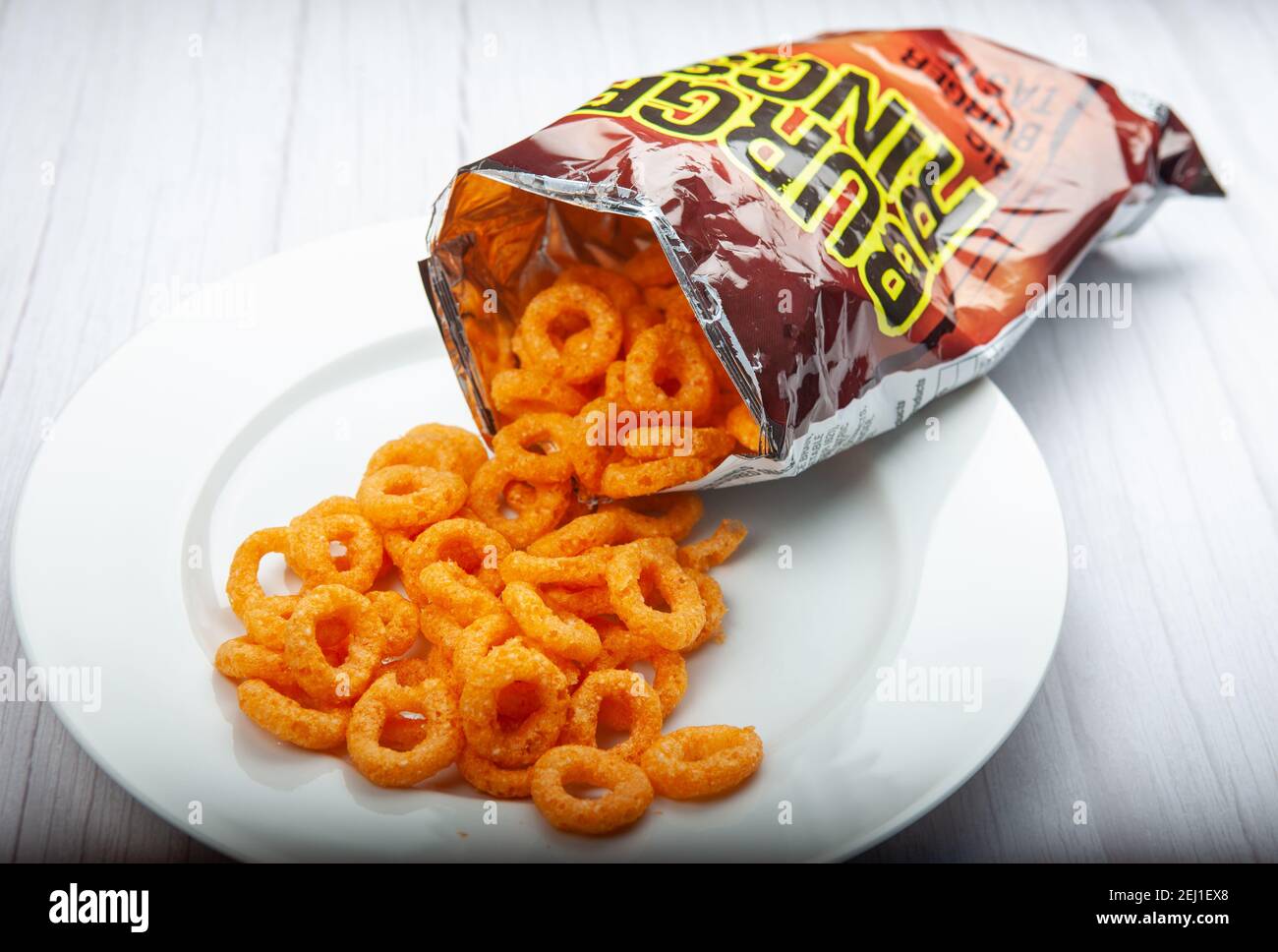 A view of Burger Rings Stock Photo - Alamy