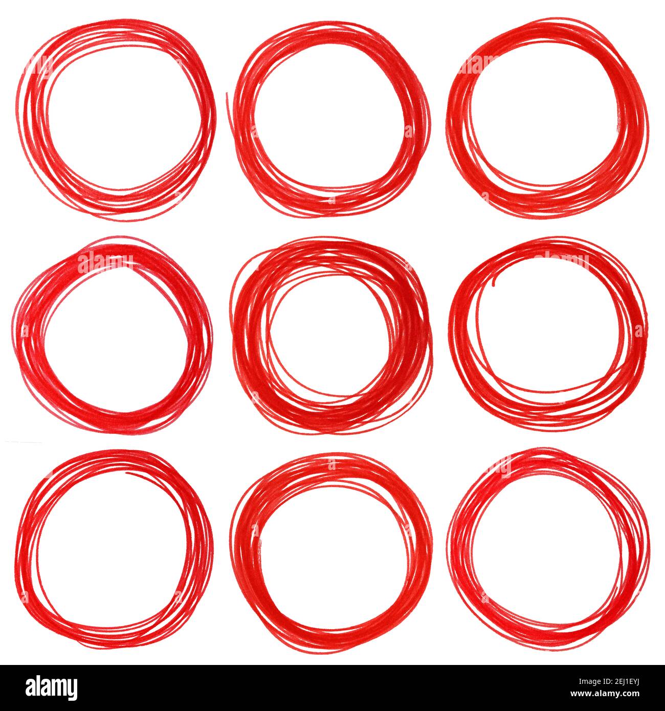 Ink drawn circle frame Cut Out Stock Images & Pictures - Alamy