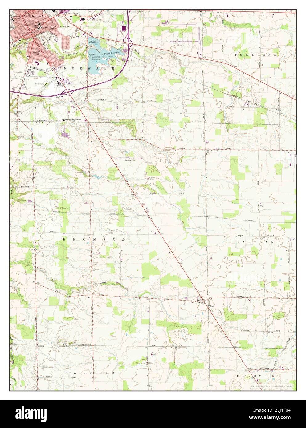 Norwalk, Ohio, map 1960, 1:24000, United States of America by Timeless ...