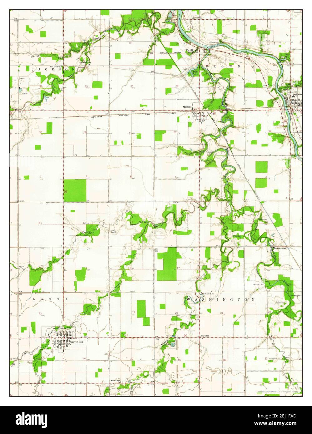 Map of oakwood ohio Cut Out Stock Images & Pictures - Alamy
