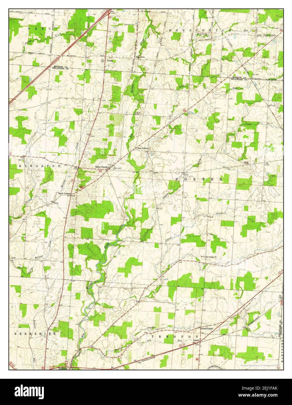 Olive Green, Ohio, map 1961, 1:24000, United States of America by ...