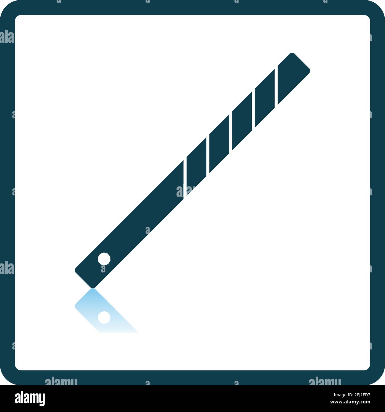 Business Tie Clip Icon. Square Shadow Reflection Design. Vector ...